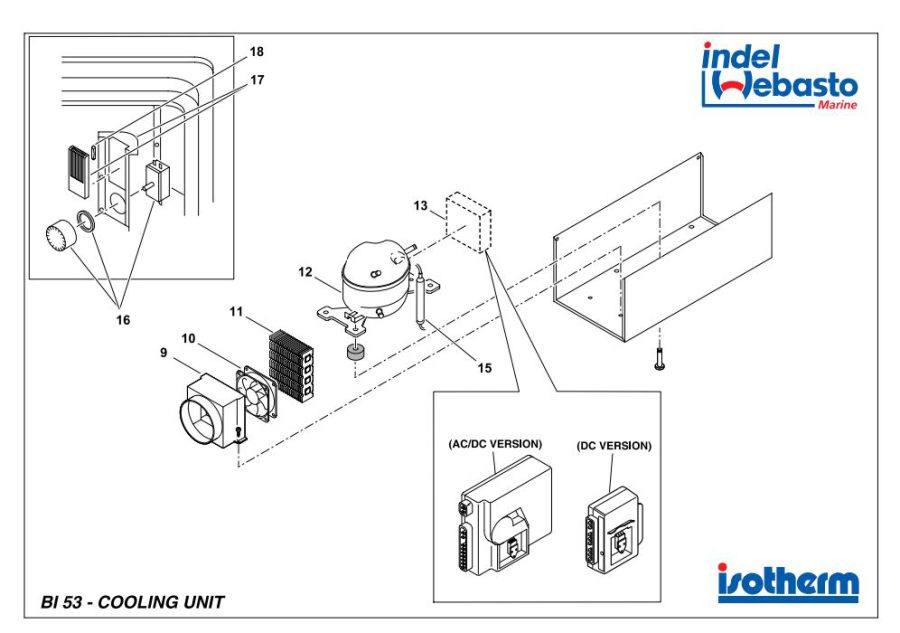 Isotherm Built-In Box 53 Spare Parts - JPC Direct