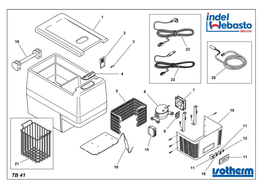 Isotherm Travel Box 41 Spare Parts - JPC Direct